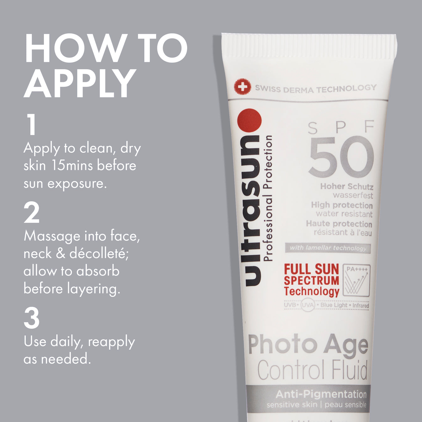 Ultrasun Photo Age Control Fluid Anti Pigmentation SPF50 – Ultrasun UK